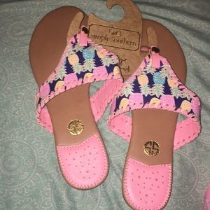 Simply Southern | Shoes | New Simply Southern Pineapple Sandals Size 8 ...
